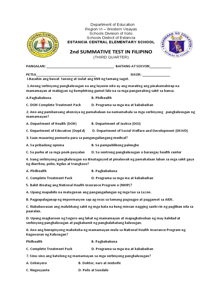 2nd Summative Test AP. (3Q) ) | PDF