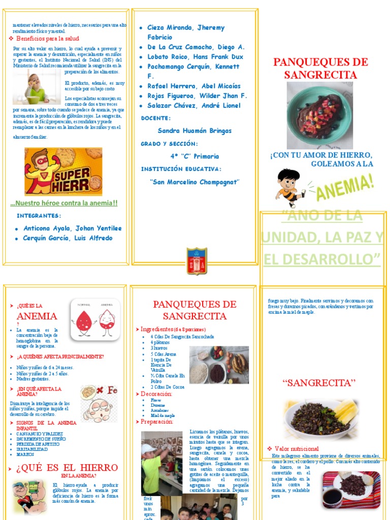 Panqueques de Sangrecita Triptico | PDF