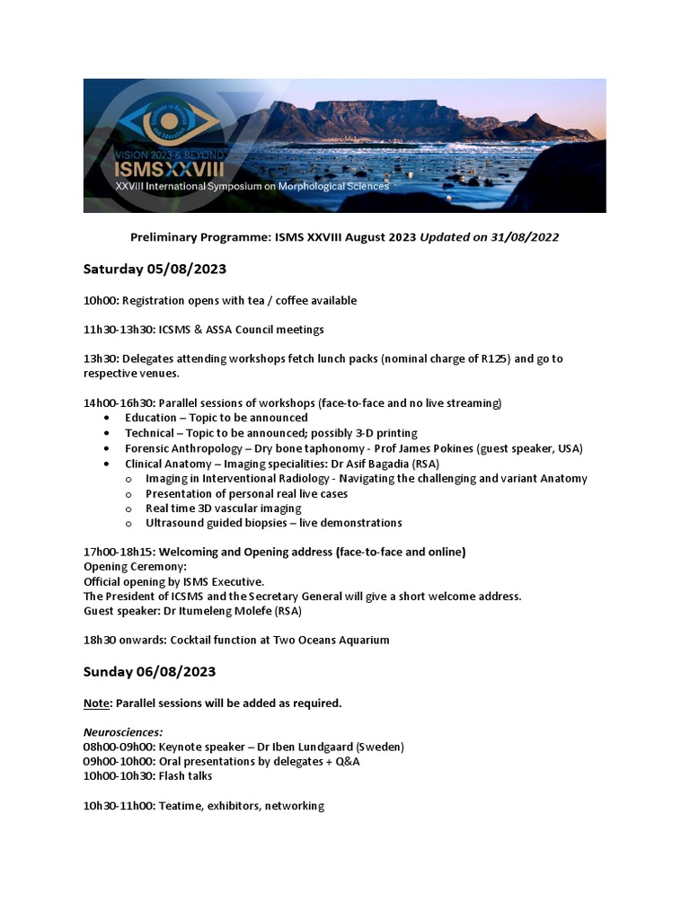 ISMS Program | PDF | Science