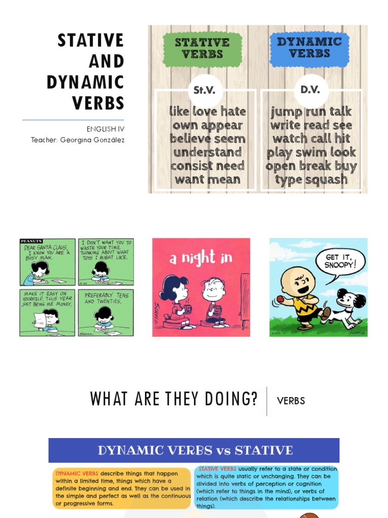 Stative and Dynamic Verbs | PDF