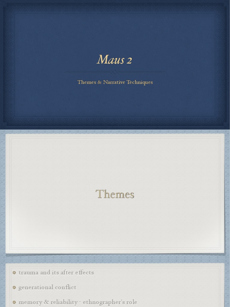 Maus 2 - Themes & Narrative Technique - pdf-1 | PDF