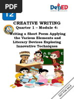 Creative Writing: Quarter 1 - Module 1 | PDF | Verb | Learning