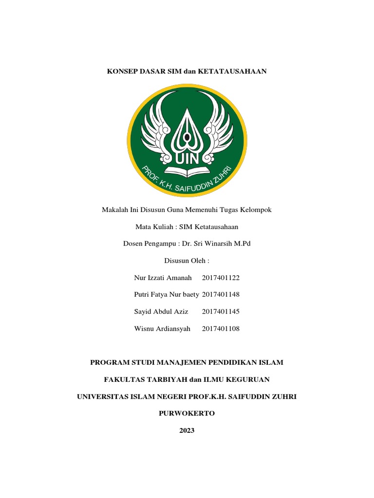KONSEP DASAR SIM Dan KETATAUSAHAAN | PDF