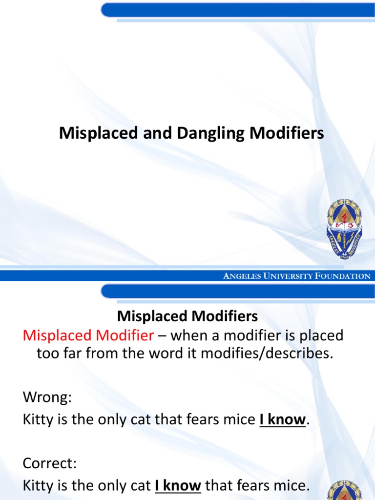 New Misplaced and Dangling Modifiers | PDF