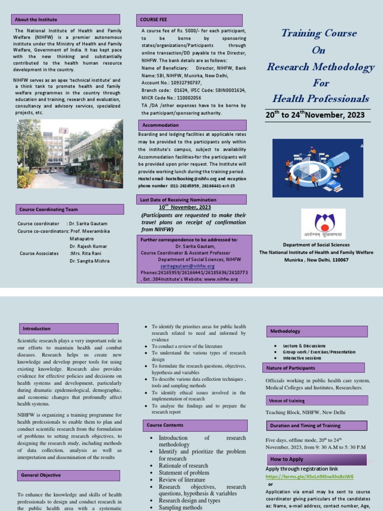 Brochure On Research Methodology | PDF | Science | Methodology
