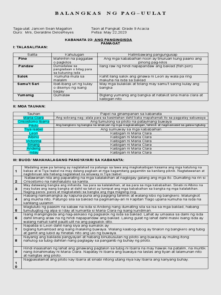 Kabanata 23 V.A | PDF