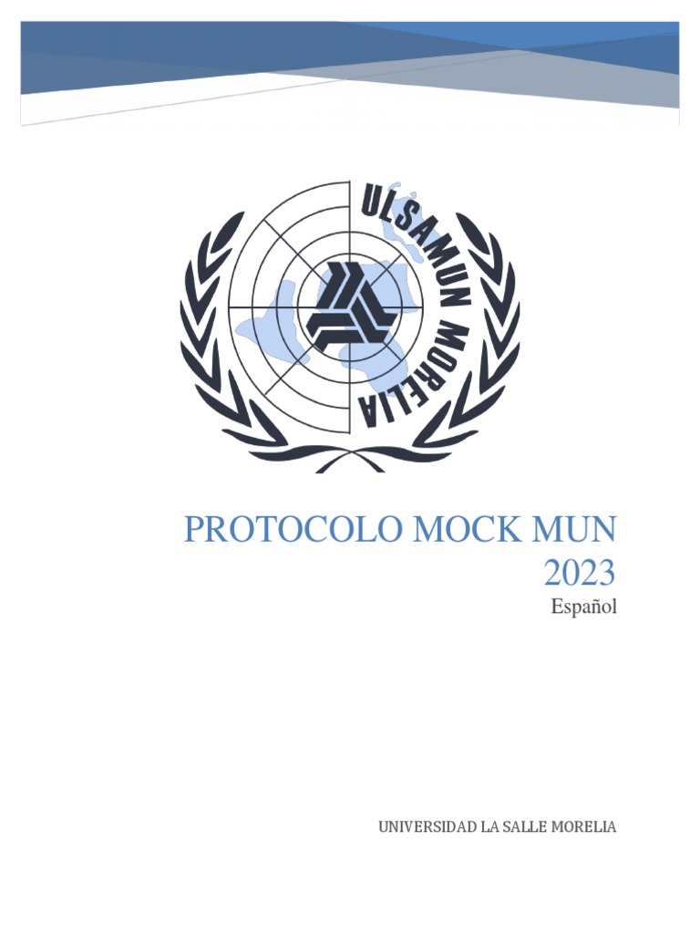 Protocolo del MOCK MUN 2023 | PDF | Hablar en público