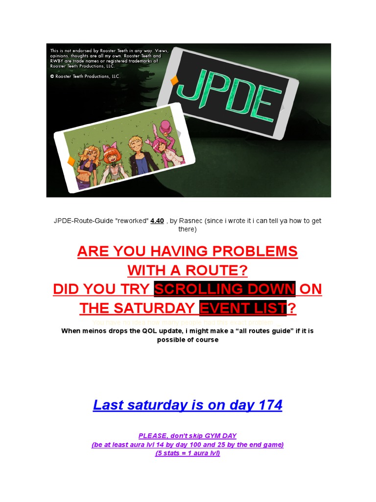 JPDE-Route-Guide - Reworked | PDF