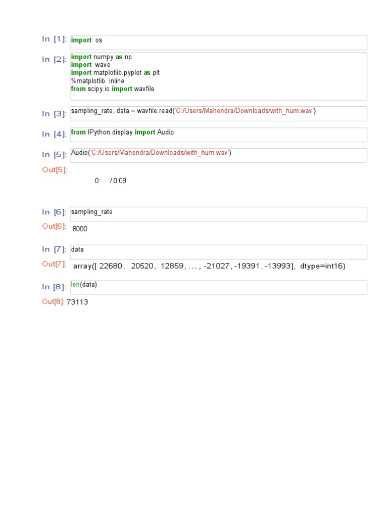 Signal Filtering and Analysis in Python | PDF