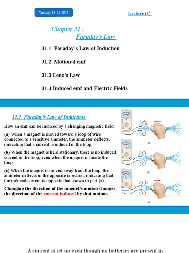 Ch31&32 Electromagnetism Slides | PDF | Electromagnetic Induction | Inductance