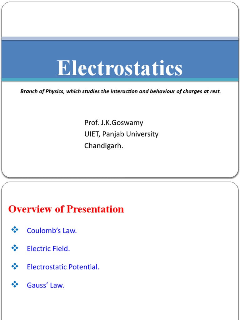 2 Electrostatics | PDF