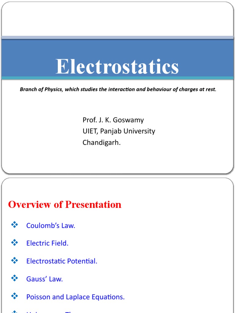 2 Electrostatics | PDF | Electric Charge | Electric Field