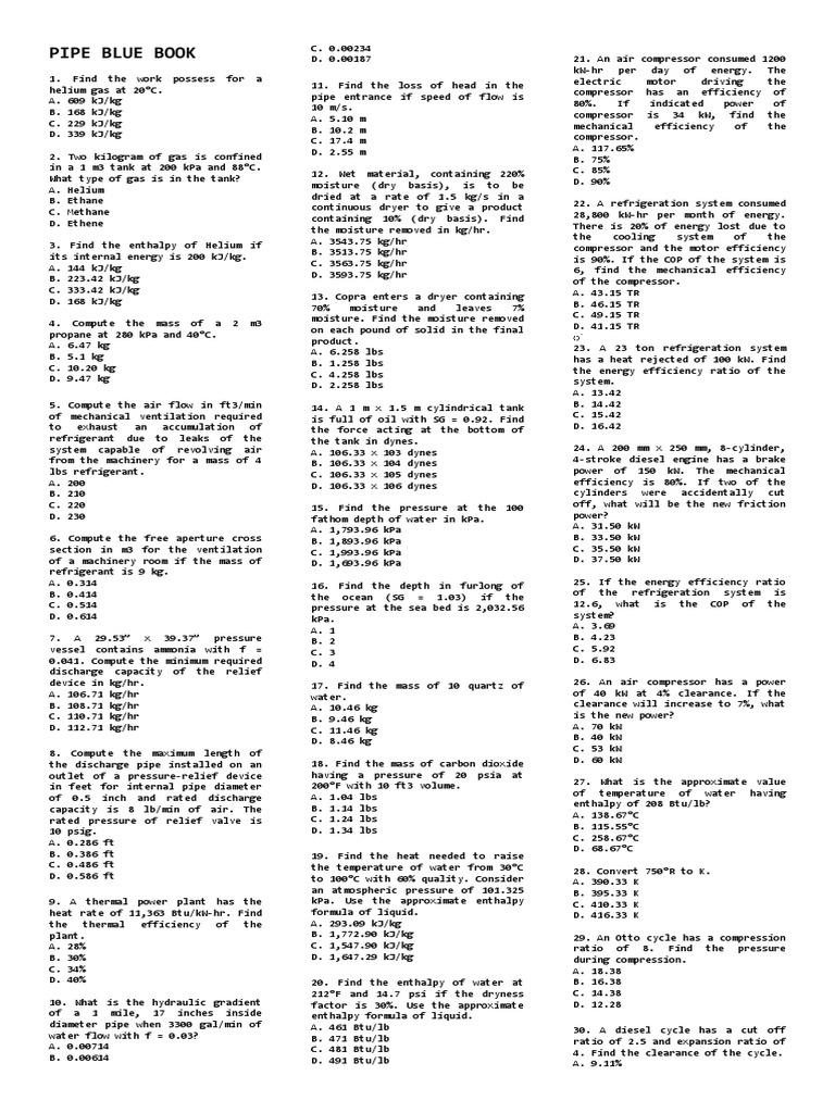 Pipe BB Looksfam Version | PDF | Steam | Enthalpy