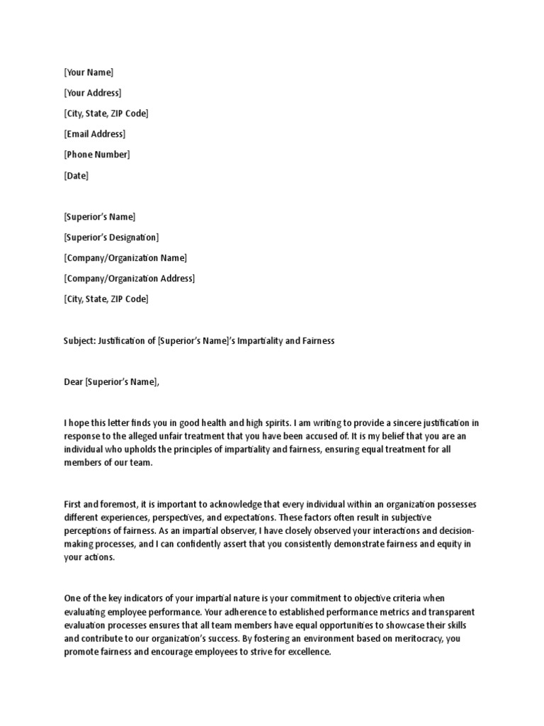 Justification Letter | PDF | Equal Opportunity