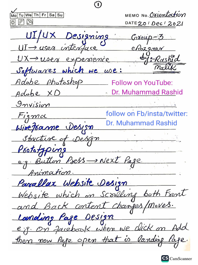 Ui Ux Design Notes by Dr. Muhammad Rashid | PDF