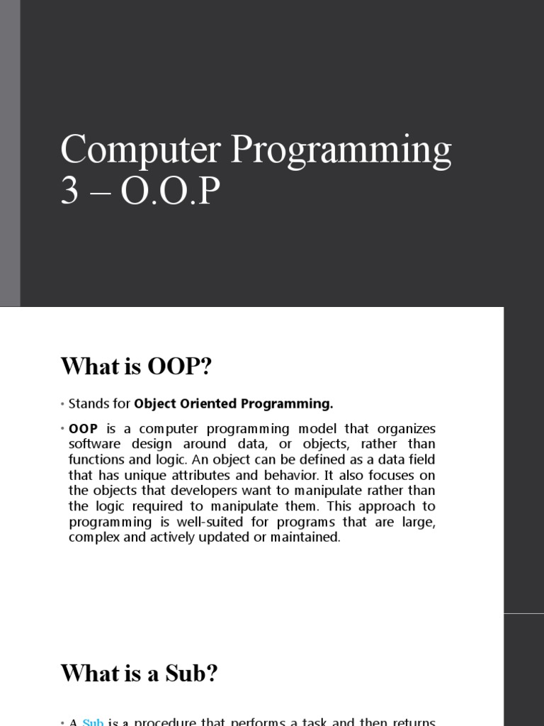 Oop Lesson 1 Pdf Class Computer Programming Computer Program 7515