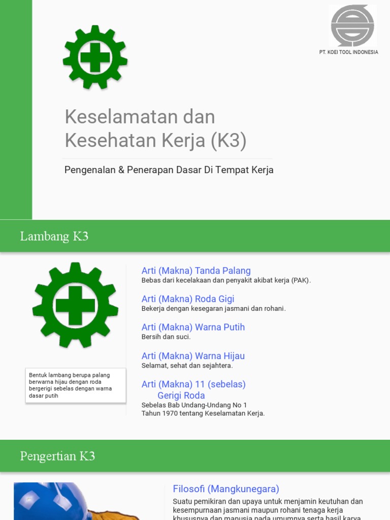 Dasar-Dasar Keselamatan Dan Kesehatan Kerja (K3) | PDF