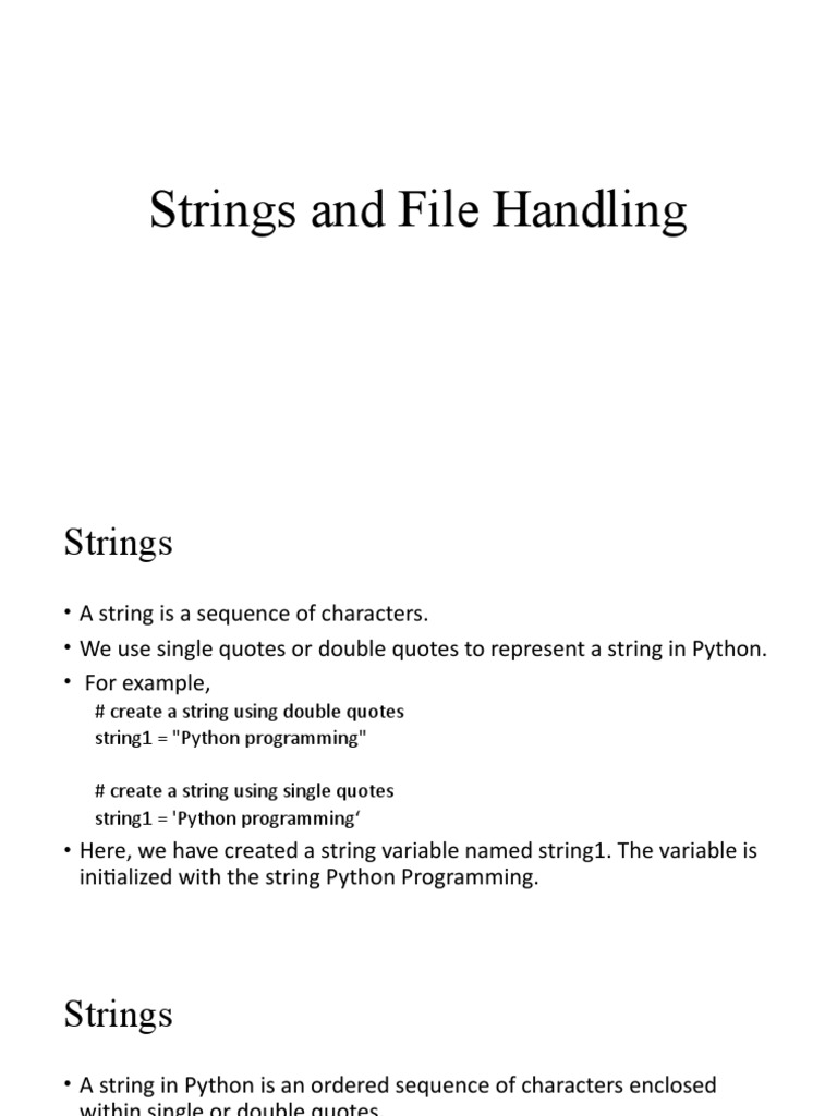 Python Strings Pdf String Computer Science Text File 0788