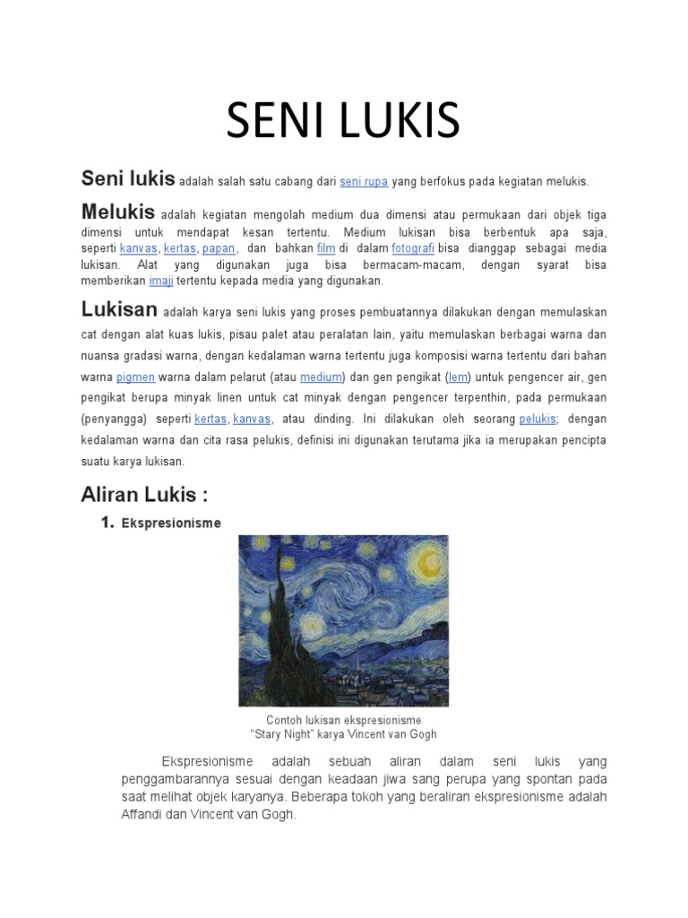 Seni Lukis | PDF | Seni