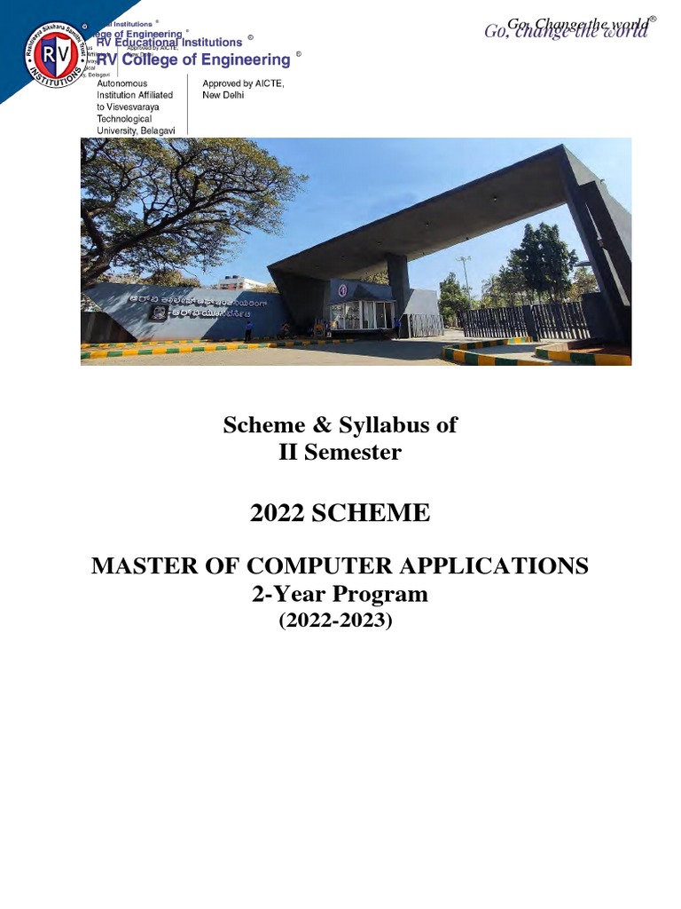TentitiveMCA I&II-sem 2022 Scheme | PDF | Relational Database | Databases