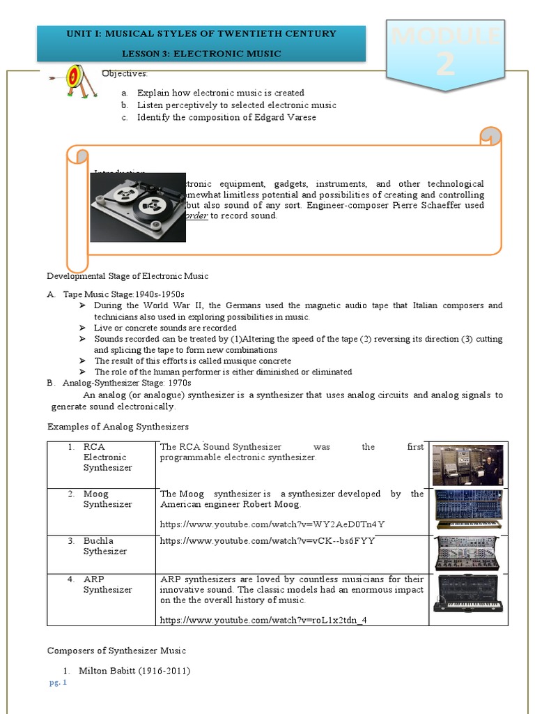 Stages of Electronic Music Development | PDF | History
