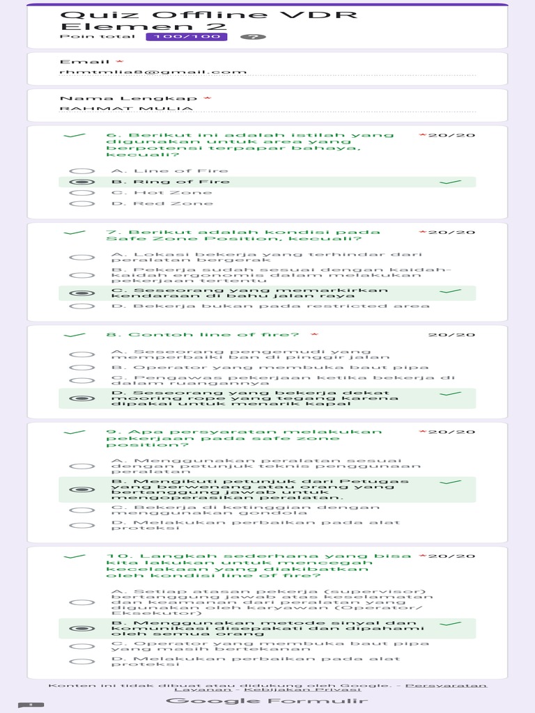 Quiz Offline VDR Elemen 3 | PDF