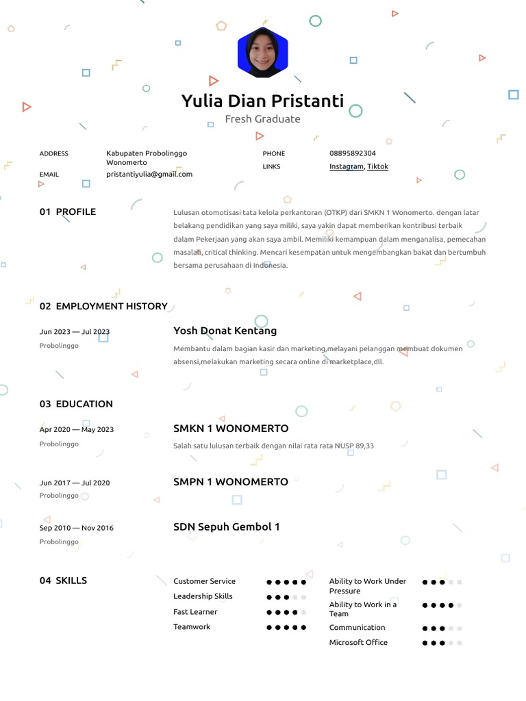 Yulia Dian Pristanti - Fresh Graduate | PDF