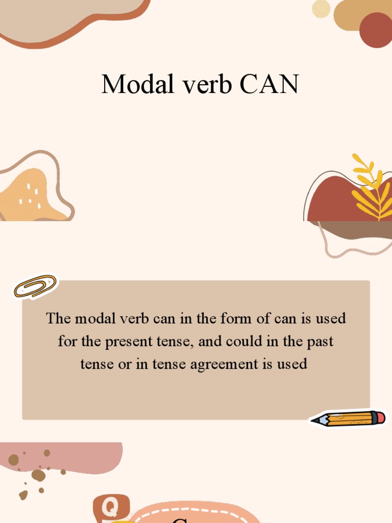 Modal Verb CAN | PDF | Verb | Grammatical Tense