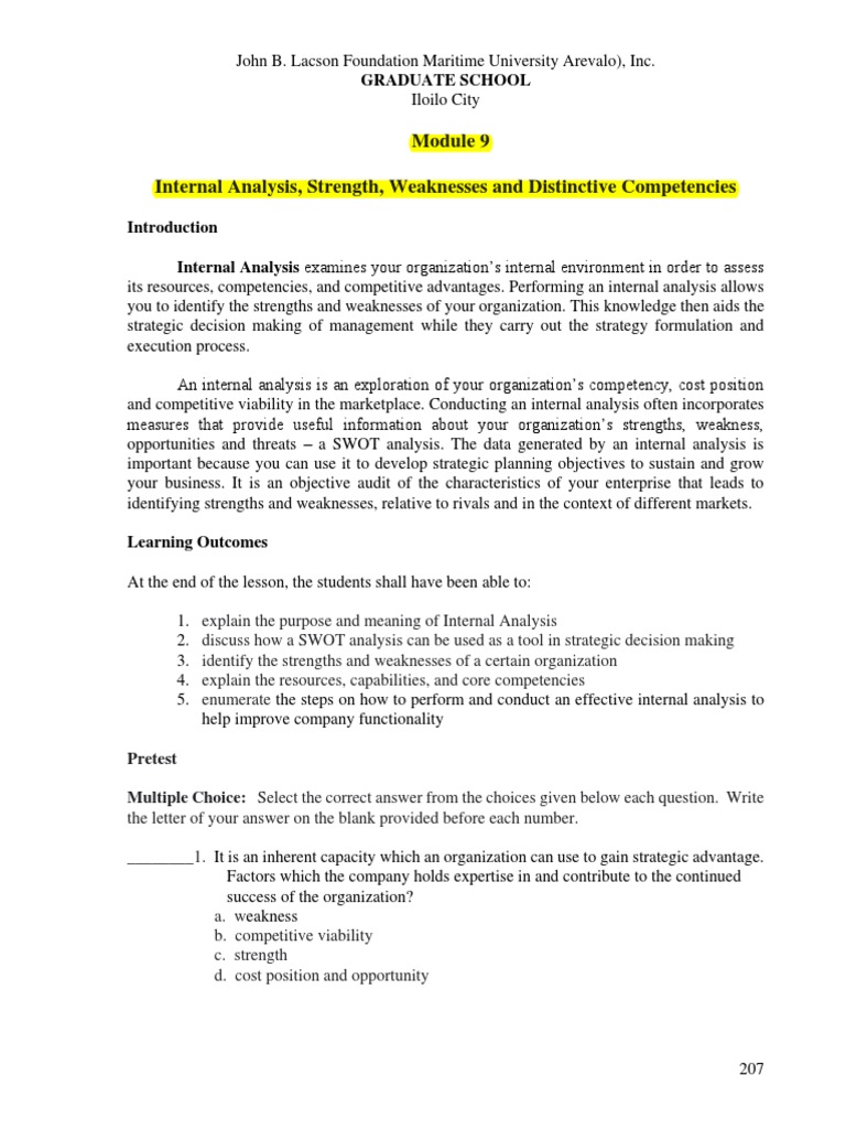 Corporate Strategy in Marine Industries - Module 9 | PDF | Swot ...