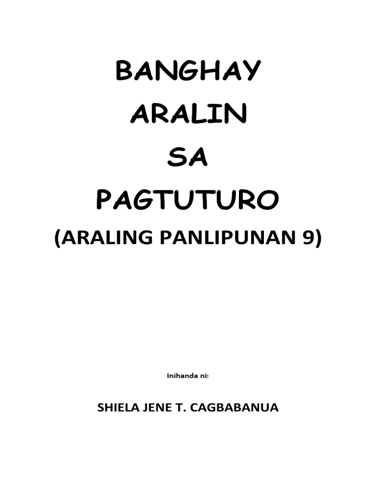 Banghay Aralin Sa Pagtuturo | PDF