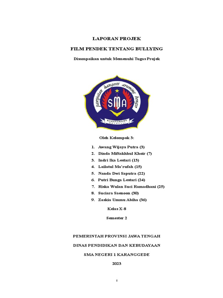 Laporan Projek Film 10.8 | PDF