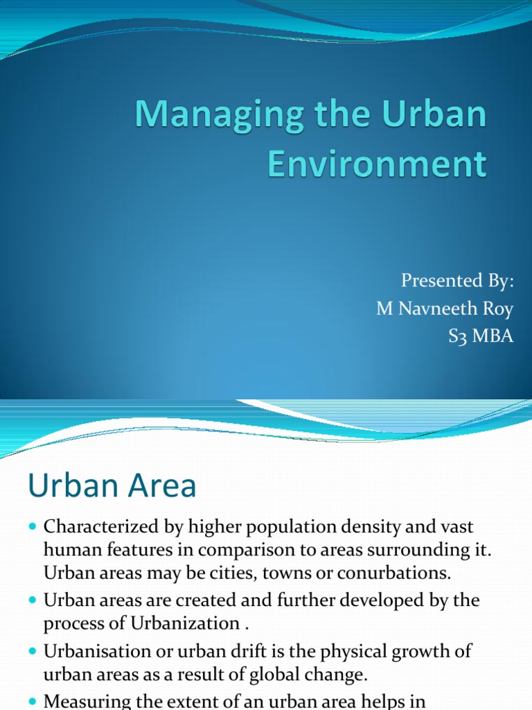 Managing The Urban Environment | PDF | Waste Management | Urbanization