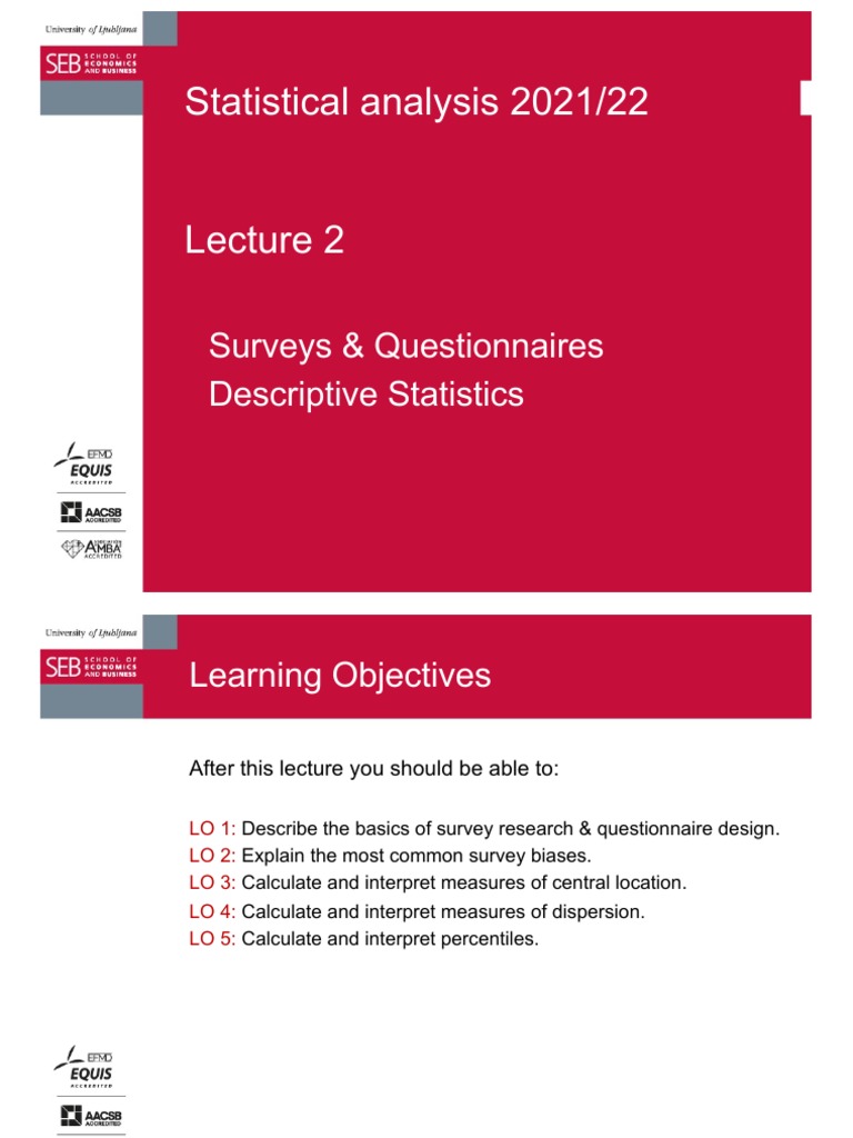 Survey Research and Descriptive Stats | PDF | Coefficient Of Variation ...