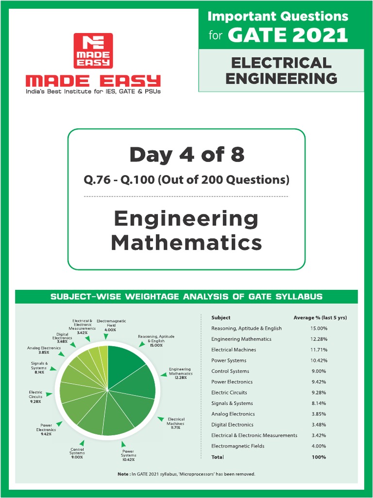EE_Day 4_Engineering Mathematics | PDF