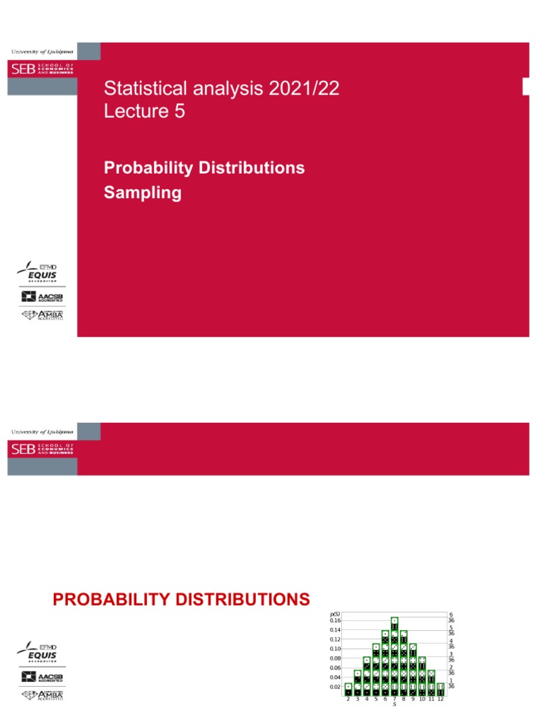 Lekcija 5 - Vjerovatnoca | PDF | Probability Distribution | Probability Density Function