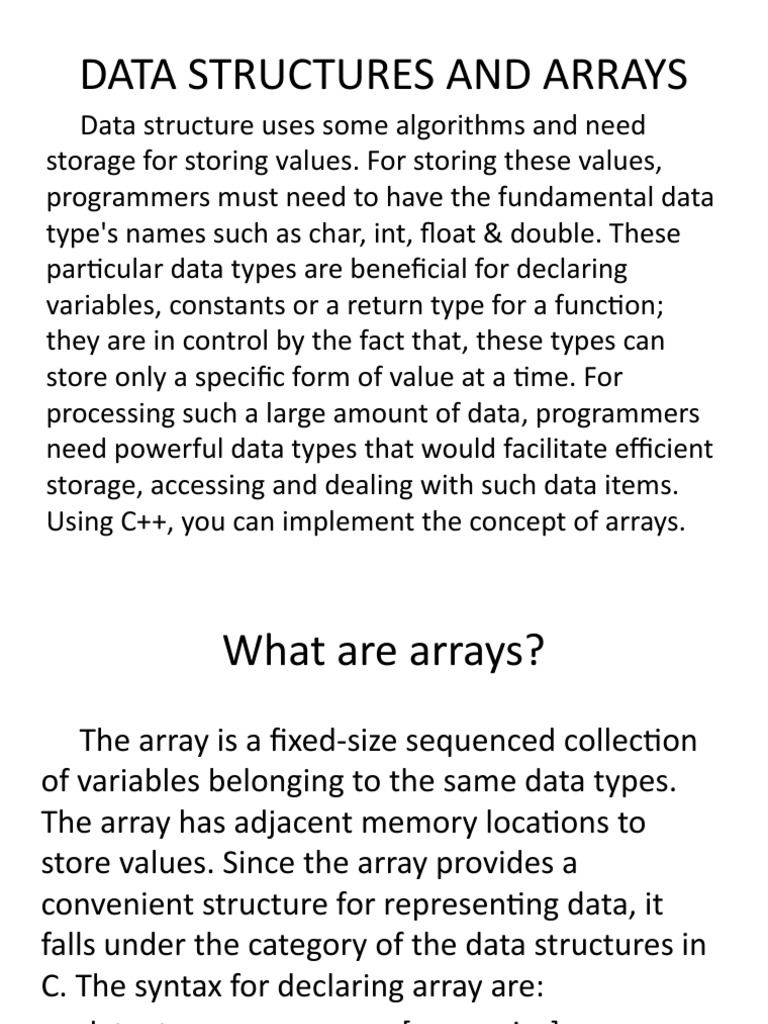 Arrays and Linked Lists Explained | PDF | Database Index | Software ...