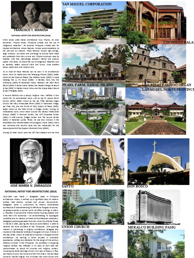 6 NATIONAL ARTIST IN ARCHITECTURE | PDF | Philippines