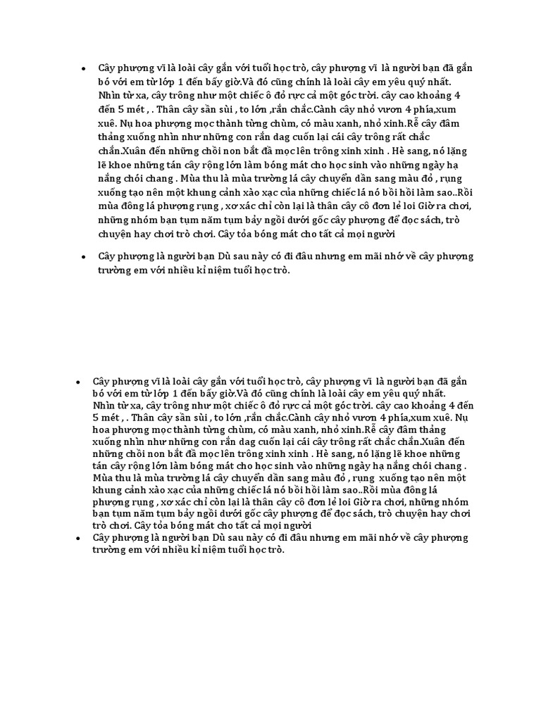 Cây Phượng Vĩ Là Loài Cây Gắn Với Tuổi Học Trò Pdf