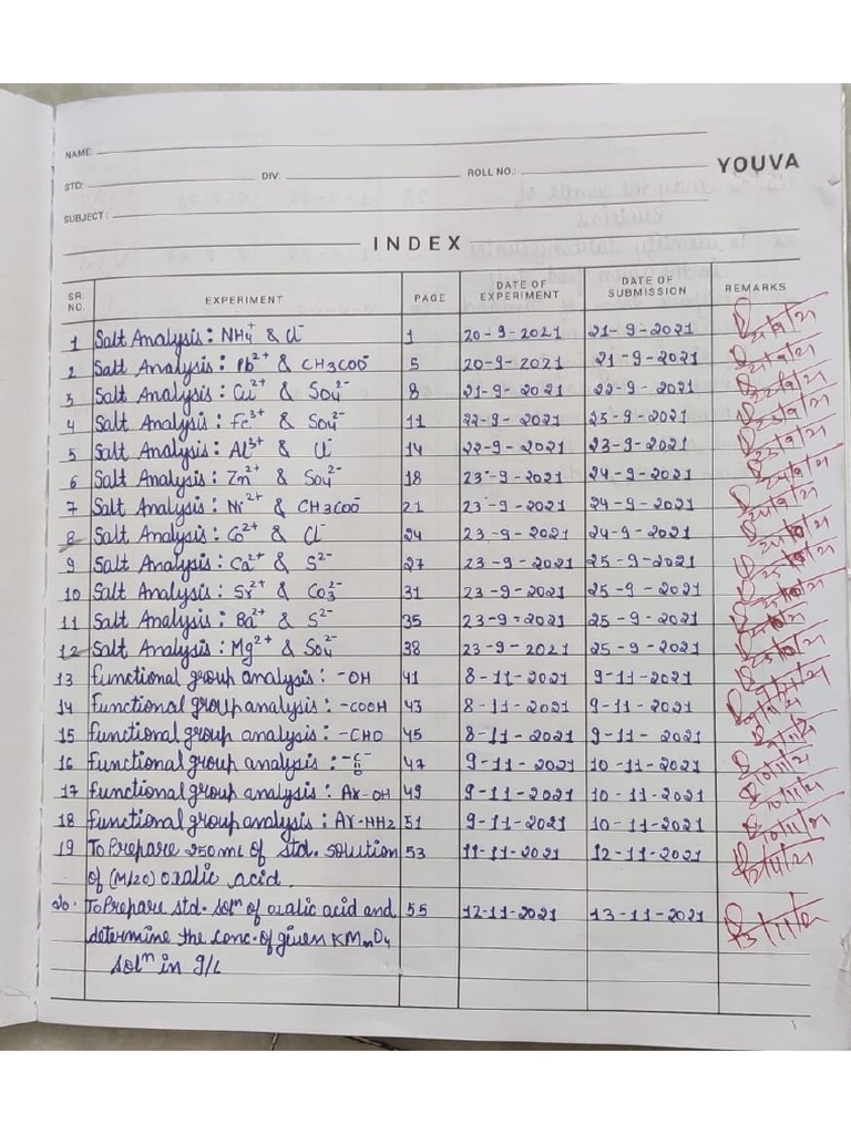 Chemistry Practical File Pdf