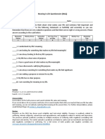 PERMA Self Assessment Worksheet | PDF