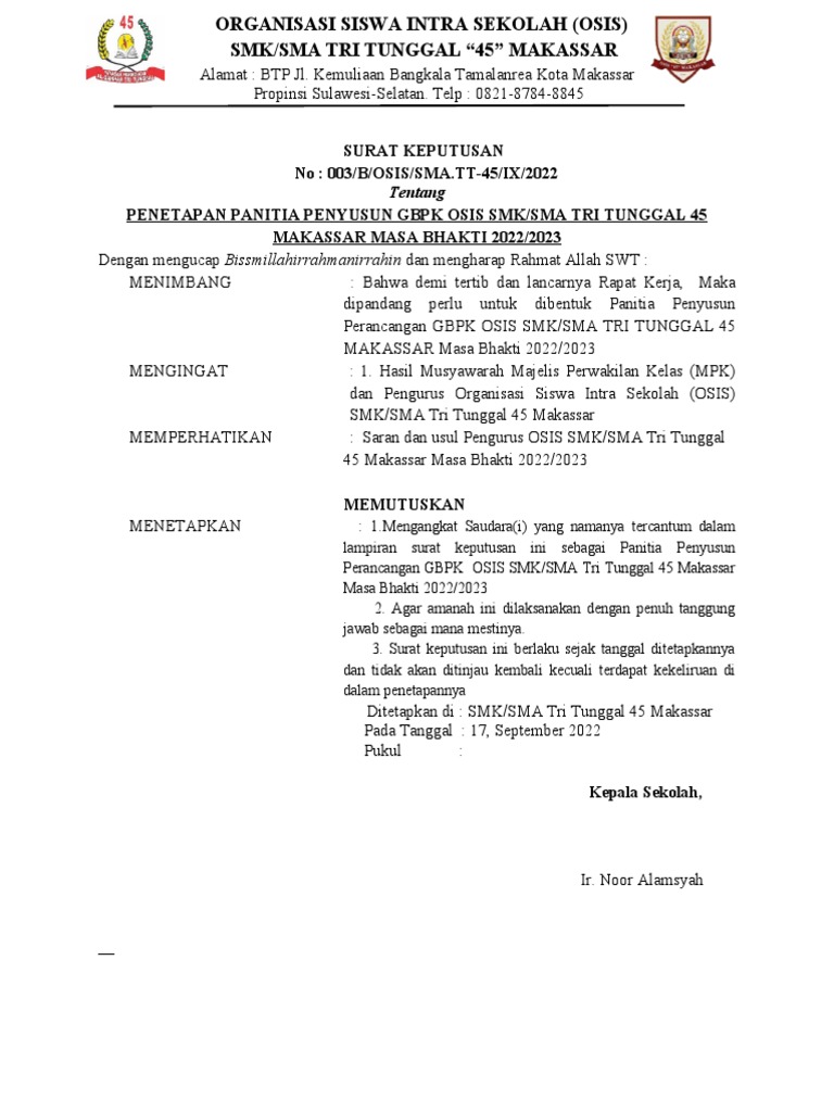 SK Panitia Mubes | PDF