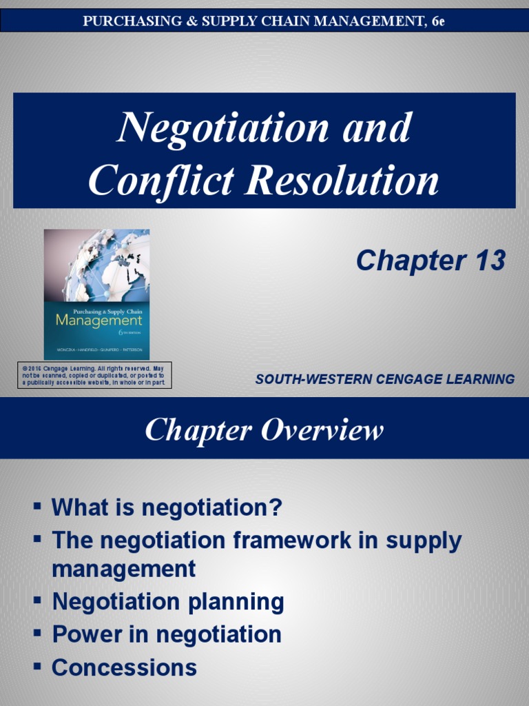 Chapter 13 Negotiation and Conflict Management | PDF | Negotiation ...
