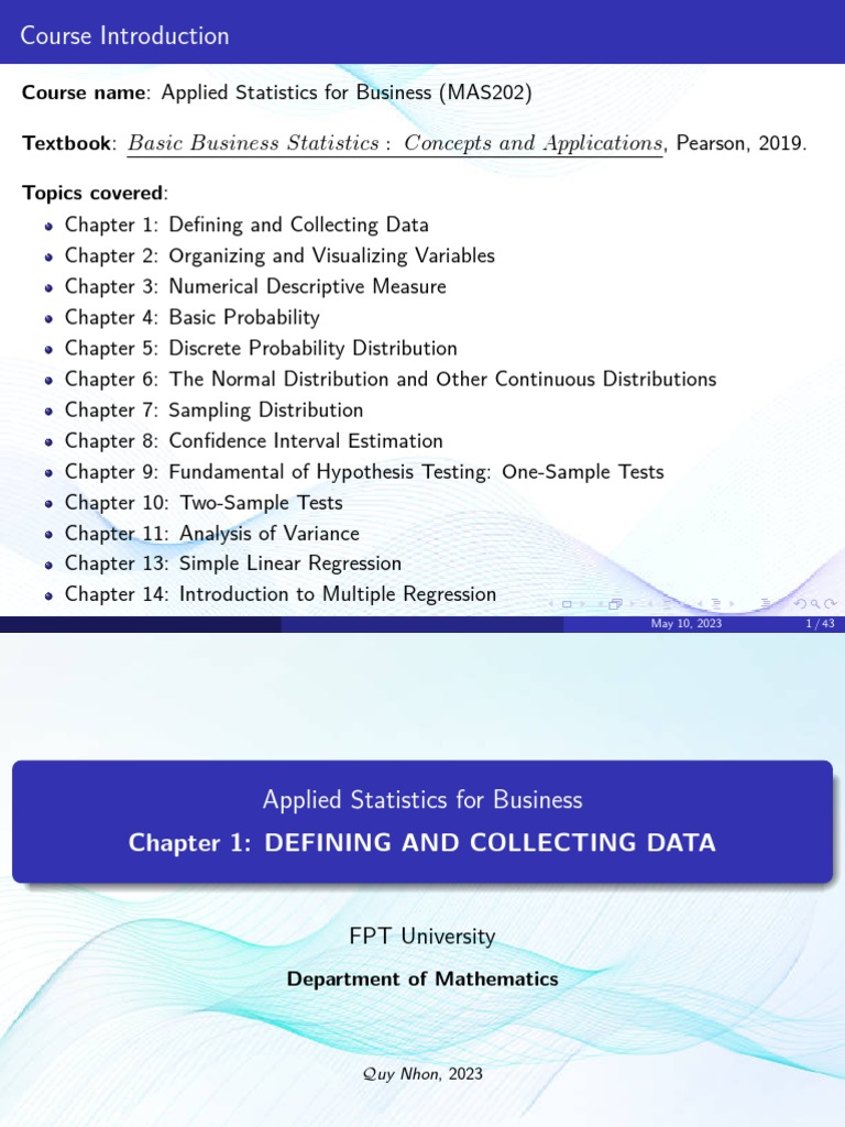 Chapter 1. Defining and Collecting Data Triệu Vi Gửi | PDF | Sampling ...