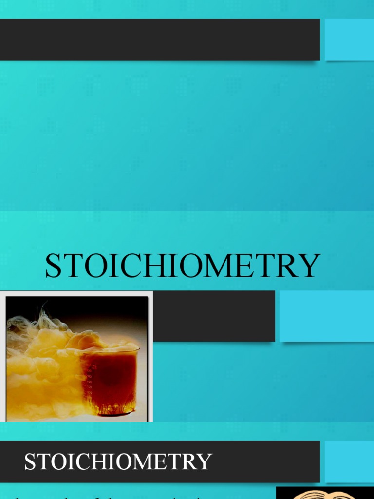 Stoichiometry Pdf