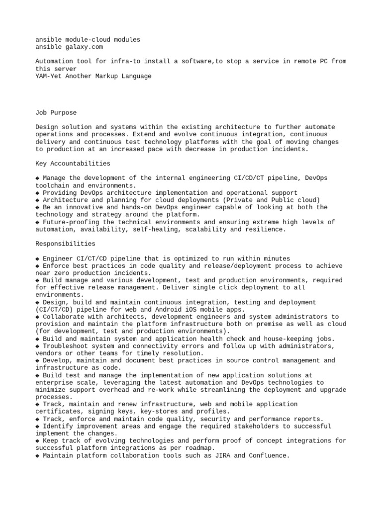 Ansible Note | PDF | Cloud Computing | Computing