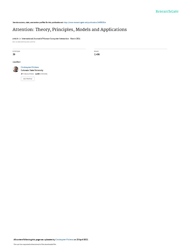 21 Wickens Attn F | PDF | Attention | Workload