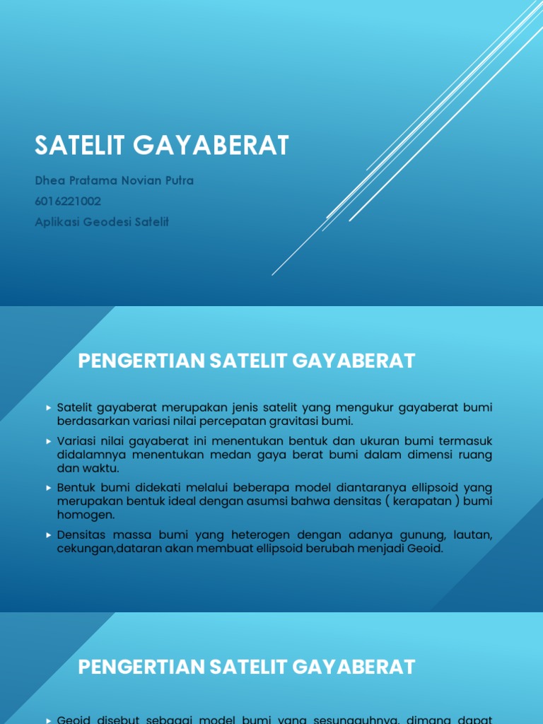 Pengertian dan Fungsi Satelit Gayaberat | PDF