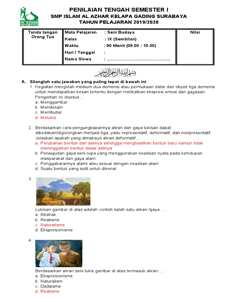 PAS SBK Kelas 9 Sem 2 | PDF