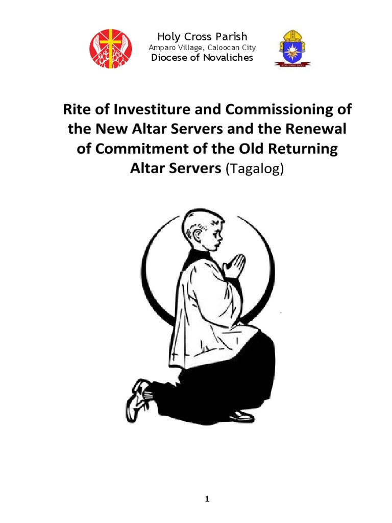 Rite of Investiture and Commissioning New As Renewal of Commitment Old ...