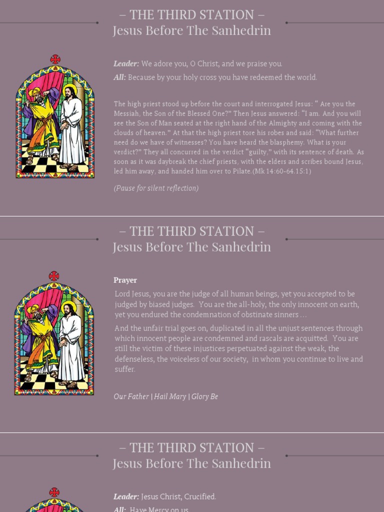 Leader: We Adore You, O Christ, and We Praise You. All: Because by Your ...